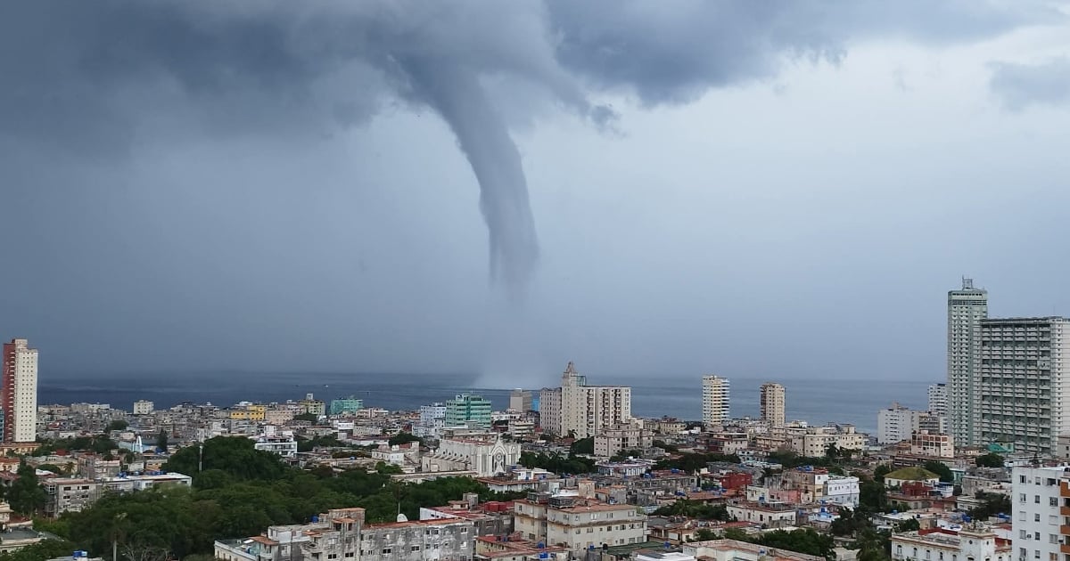 Imponente tromba marina sorprende La Habana | Cuba Noticias 360